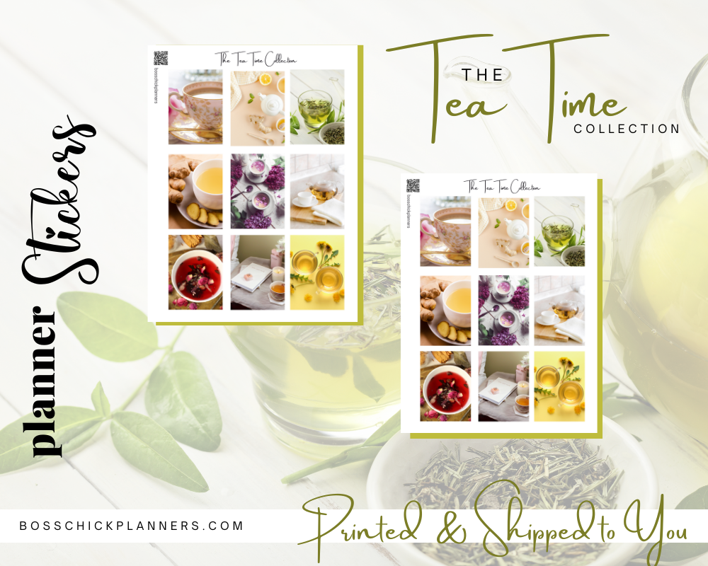 Tea Time - Planner Stickers for agendas, notebooks, Planner, schedules ...
