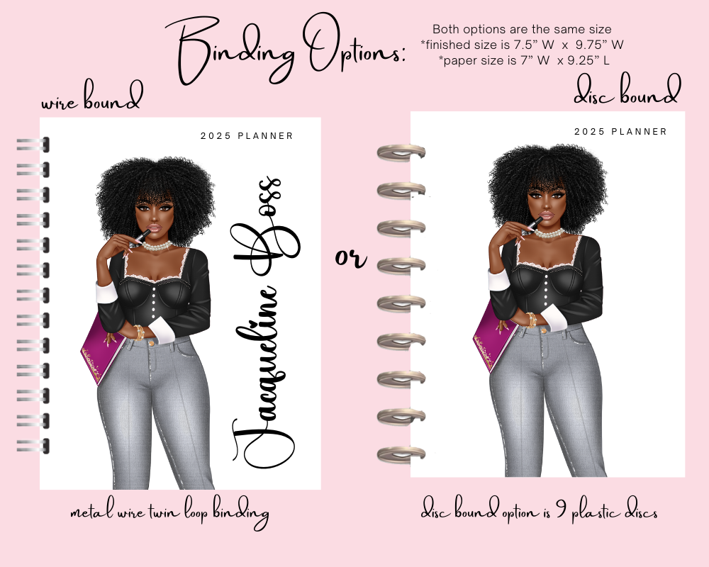 African American Planner Girl - Beautiful 12 Month Planner Build Your ...