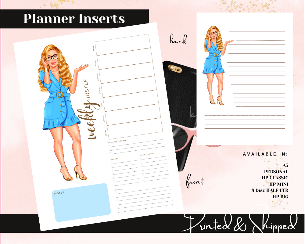 Planner Girl Boss Printed Planner Inserts for A5 Personal HP Classic ...