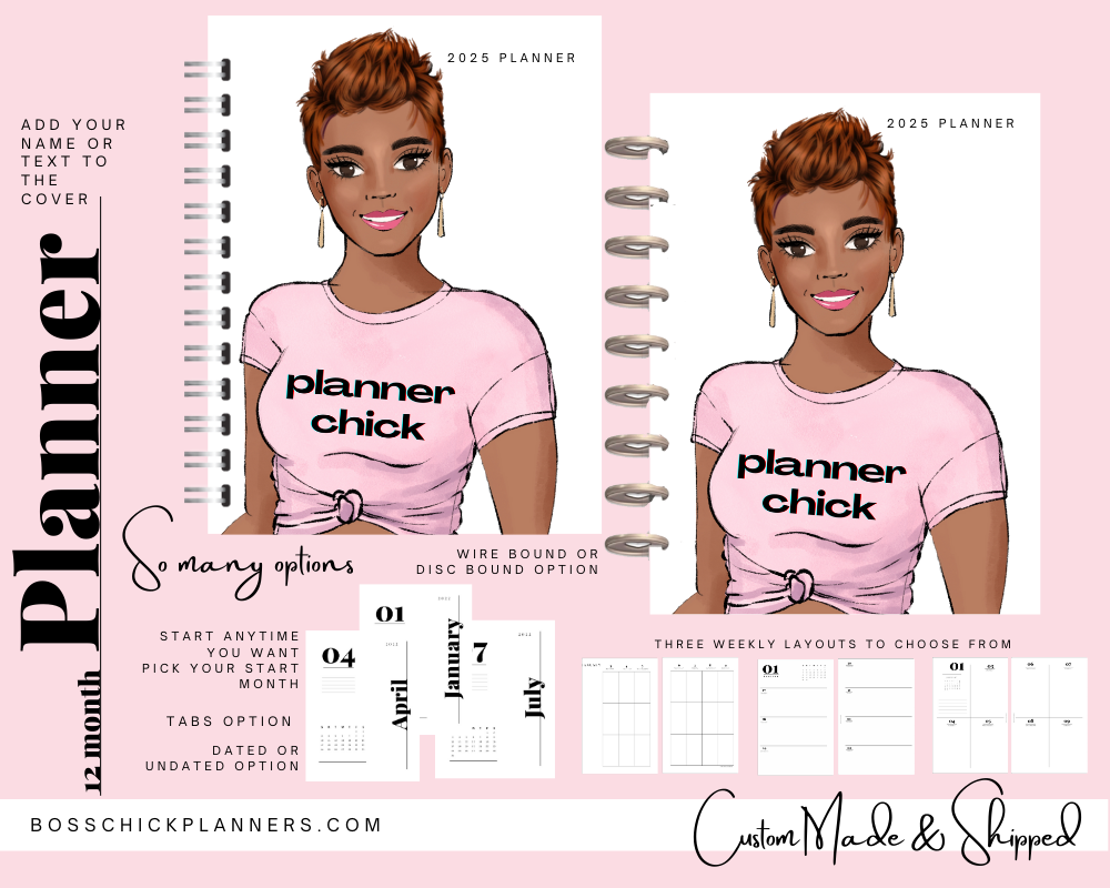 Black Girl Planner Chick - Beautiful 12 Month Planner Build Your Plann ...