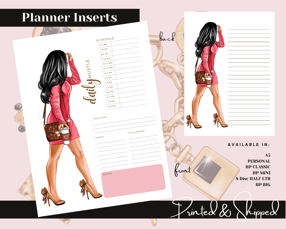Boss Chick Theme Printed Planner Inserts for A5 Personal HP Classic ...